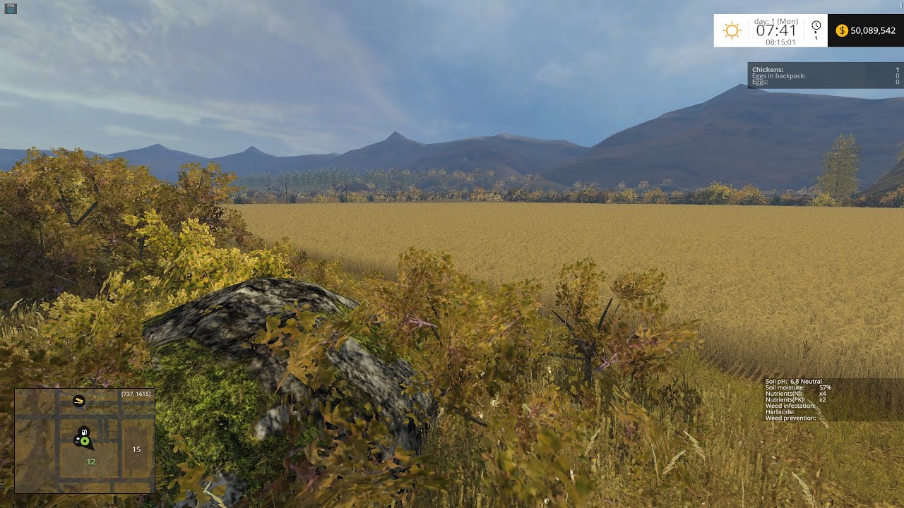 FS 15 American Outback w/ Soil Mod E1- First Day & First Harvest - YouTube