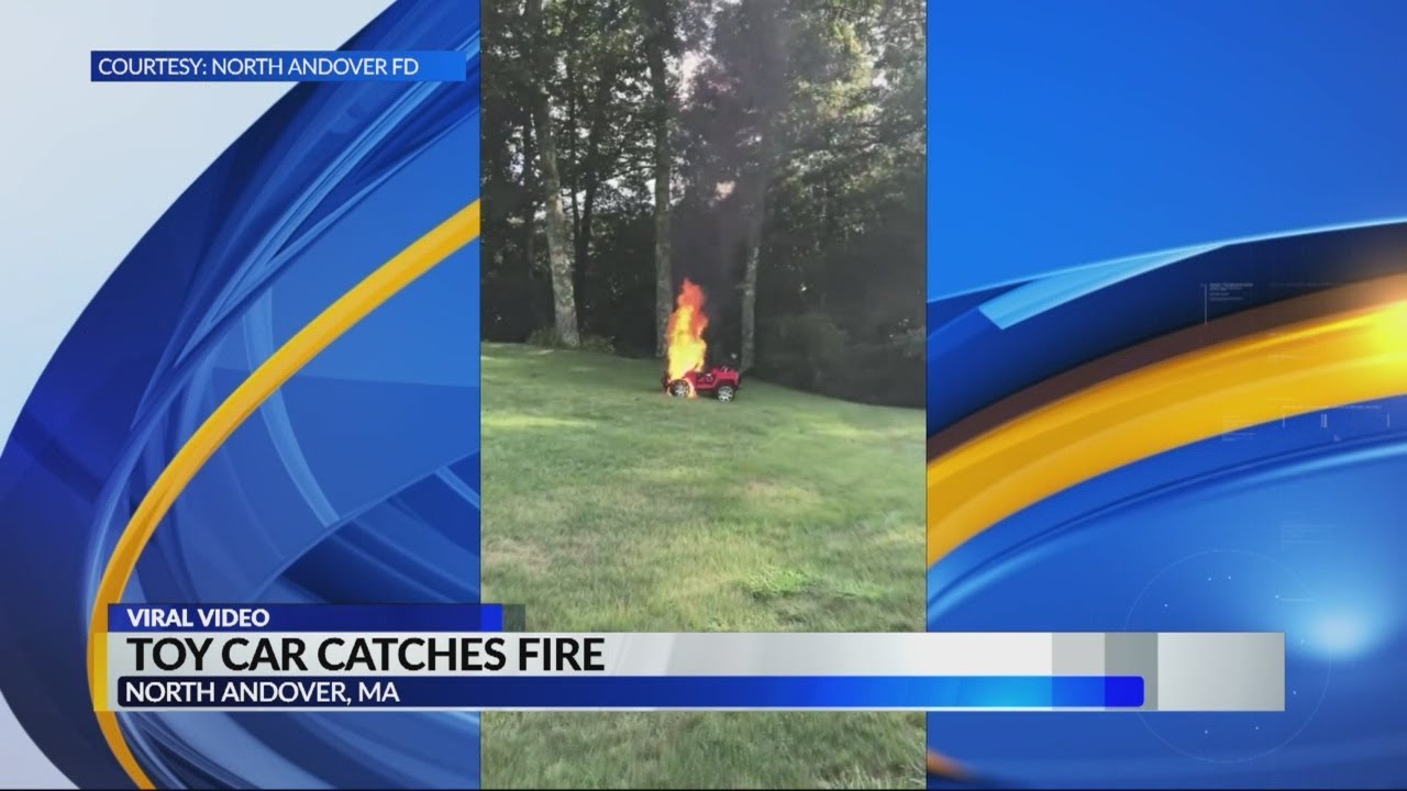 toy car catches fire - YouTube