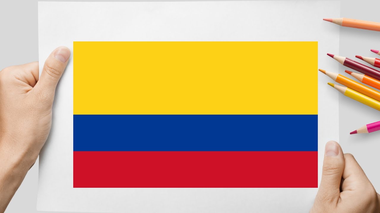 How To Draw Colombia Flag - Easy Drawings and Coloring for Beginners ...