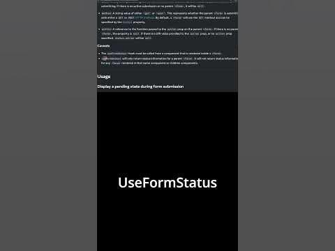 Keep This In Mind About useFormStatus In React.js 19 #reactjs #webdevelopment - YouTube