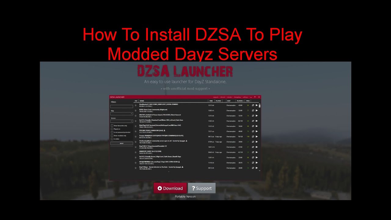 How To install DZSA To play modded servers - YouTube