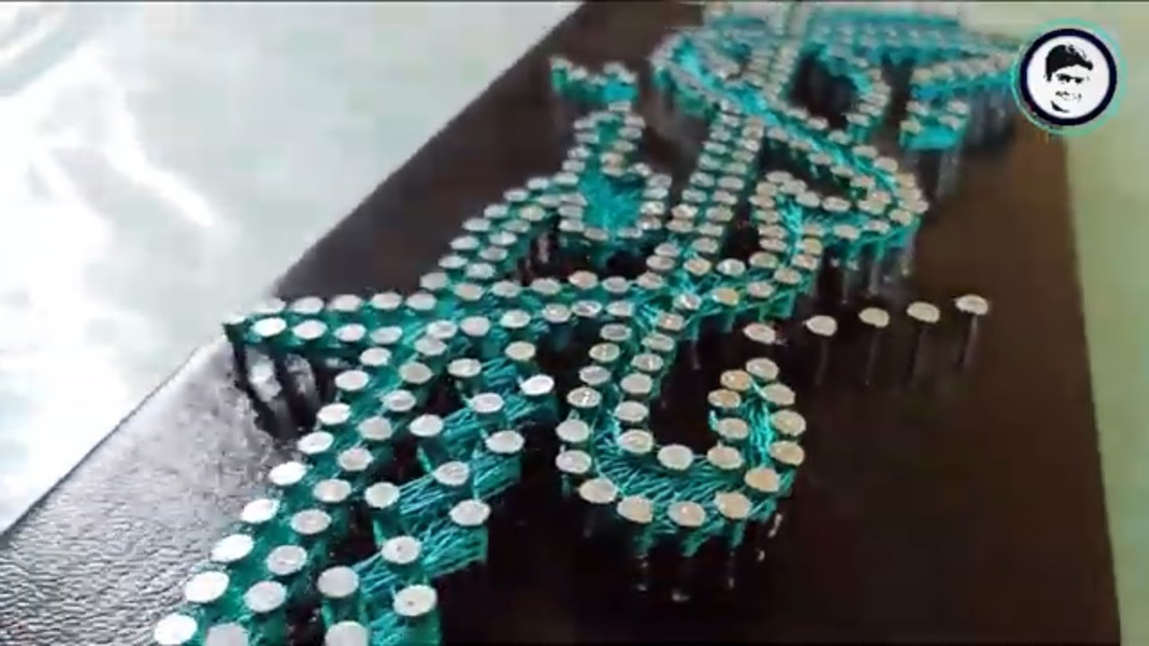 How to make String art - arabic calligraphy - Easy to learn - Mono ...