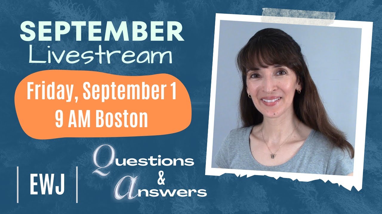 September 2023 Livestream! Going LIVE on September 1 at 9 AM (Boston ...