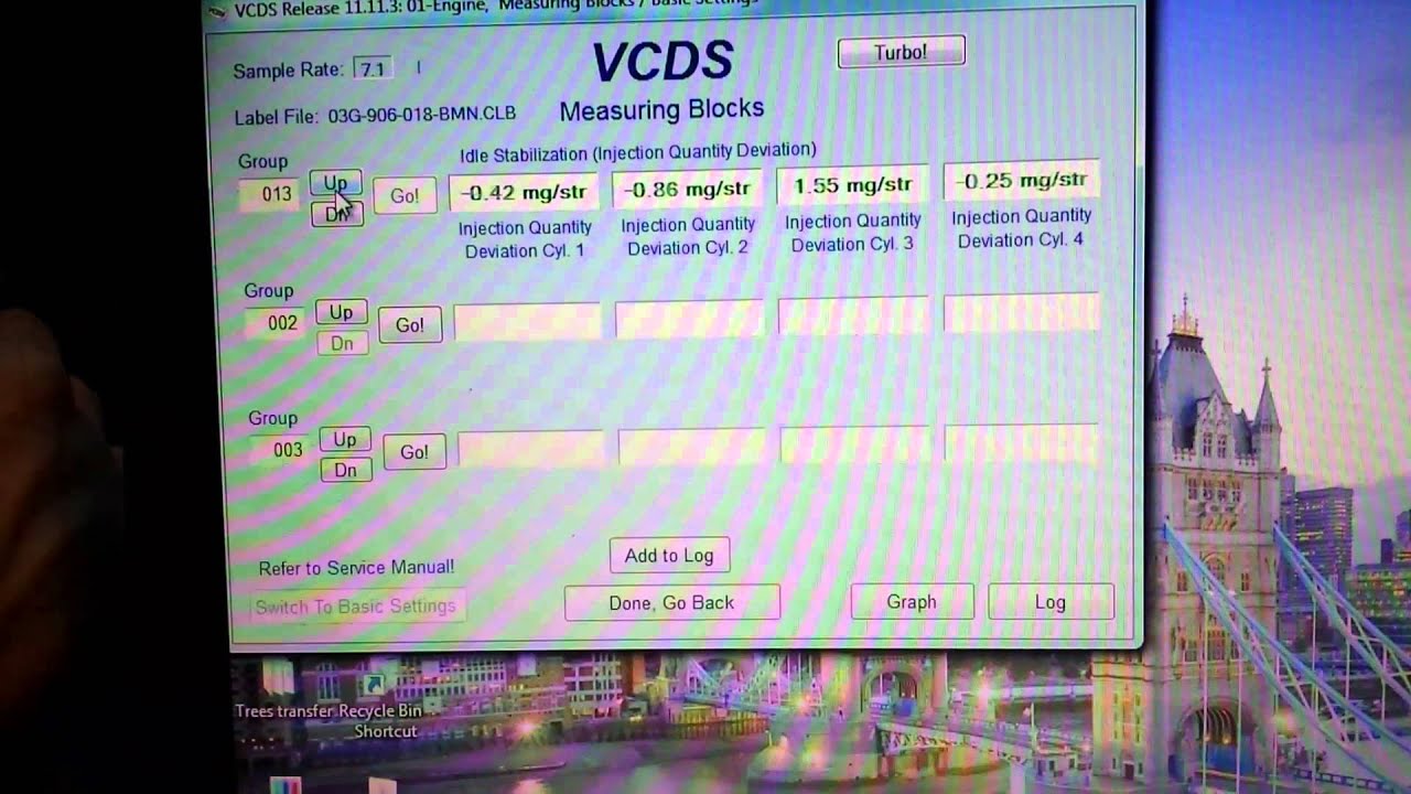 2007 Skoda Octavia VRS PD TDI Injector Values fluctuating vagcom VCDS ...