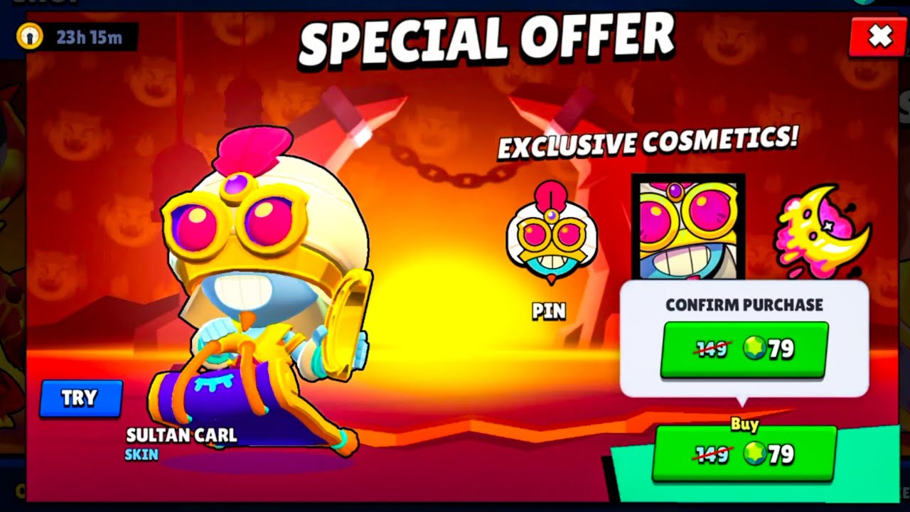 Brawl Star New Skin Unlock Sultan Carl - YouTube