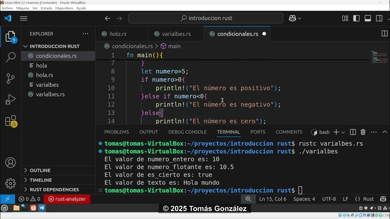 Control de Flujo en Rust: Uso de Condicionales (if, else, else if) - YouTube