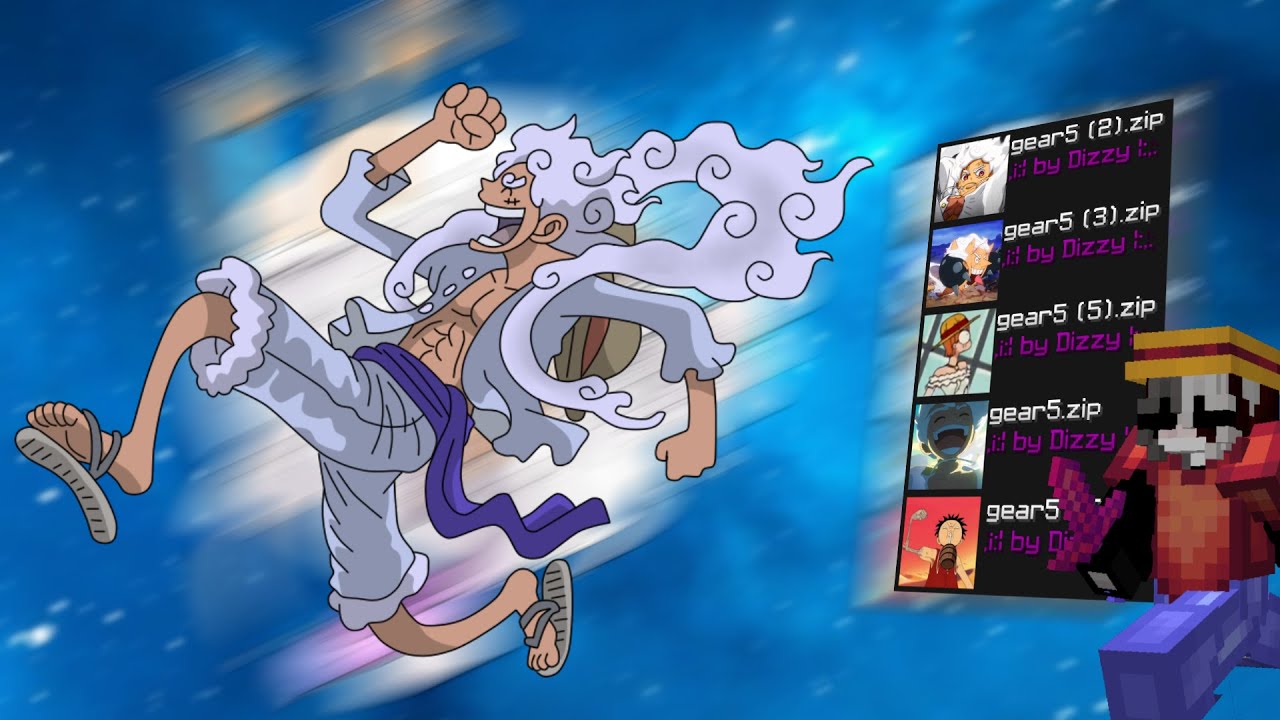 Luffy Gear 5(One Piece) EVEN MORE SKY OVERLAY MINECRAFT TEXTURE PACK ...