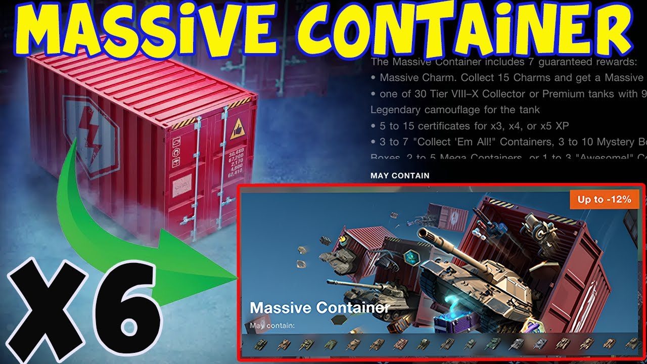 WotB Massive Container x6 Opening . is it worth it ? - YouTube