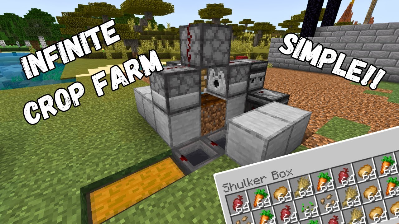 AUTOMATIC CROP FARM for Minecraft Bedrock 1.21!! - YouTube
