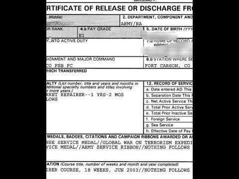 How to read a DD214. - YouTube