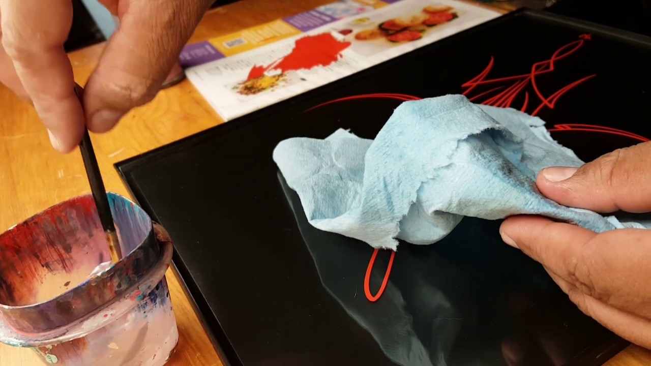 How to clean a pinstriping brush - YouTube