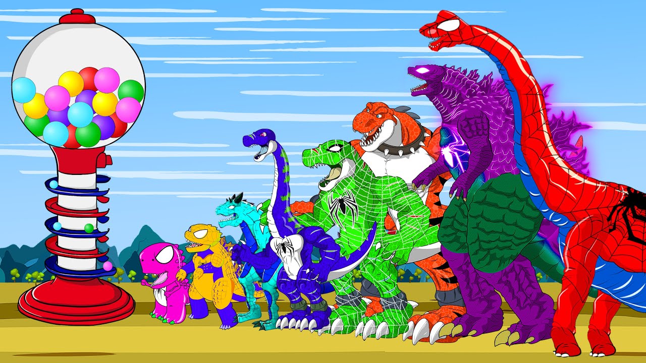 GUMBALL MACHINE VS SPIDER BRACHIOSAURUS ENERGY RADIATION, T-REX ...