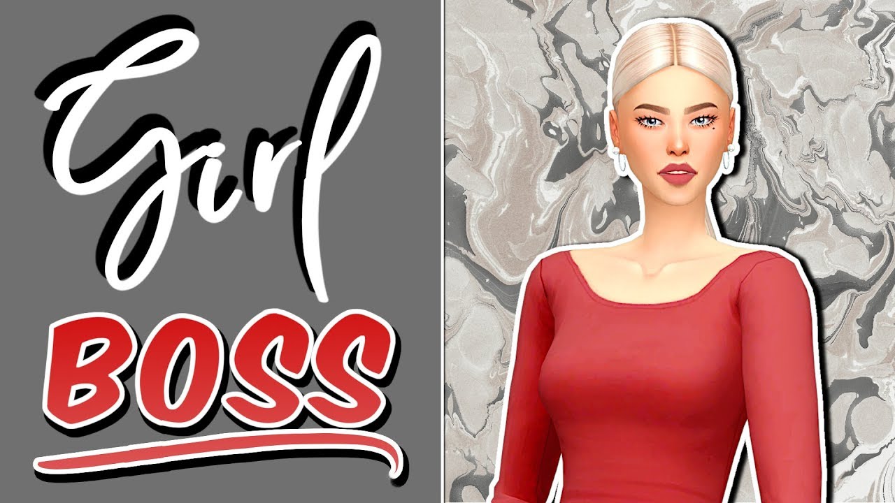 The Sims 4 | GIRL BOSS 💪🏽💰 | CAS + Full CC List - YouTube