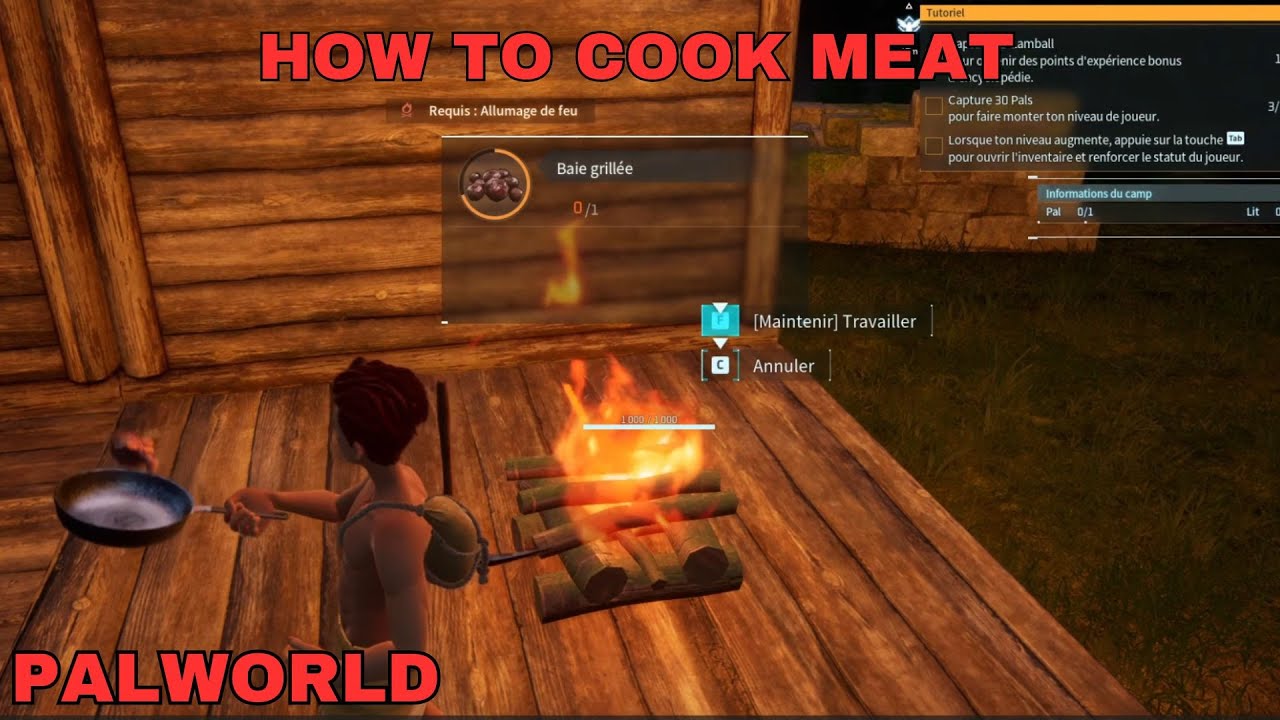 TUTORIAL HOW TO COOK MEAT ON PALWORLD / Cook a palworld food - YouTube