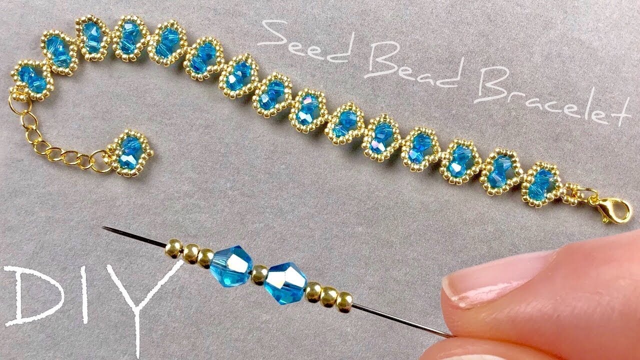 Heart Beaded Bracelet: Seed Bead Bracelet Tutorial - YouTube