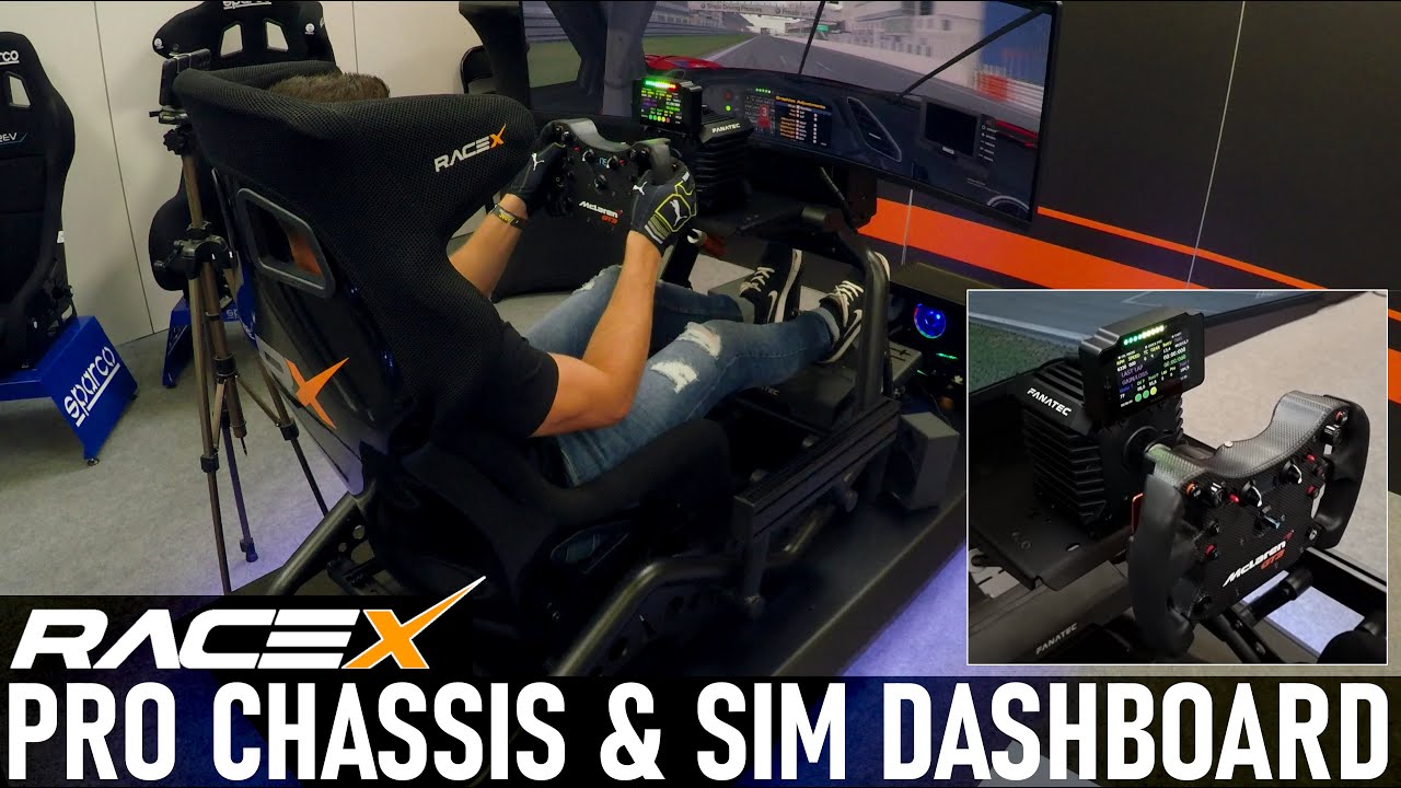 RaceX Pro Chassis & NEW Sim Dashboard + RPM LED's with Fanatec CSL DD ...
