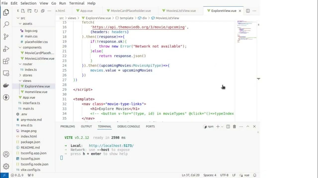 Movie App Pt7: Debugging Fetch Issue In Vue Component Registration Part 7 - YouTube