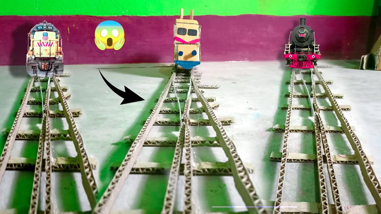 how to make cardboard train/How to make Indian railway with cardboard ...