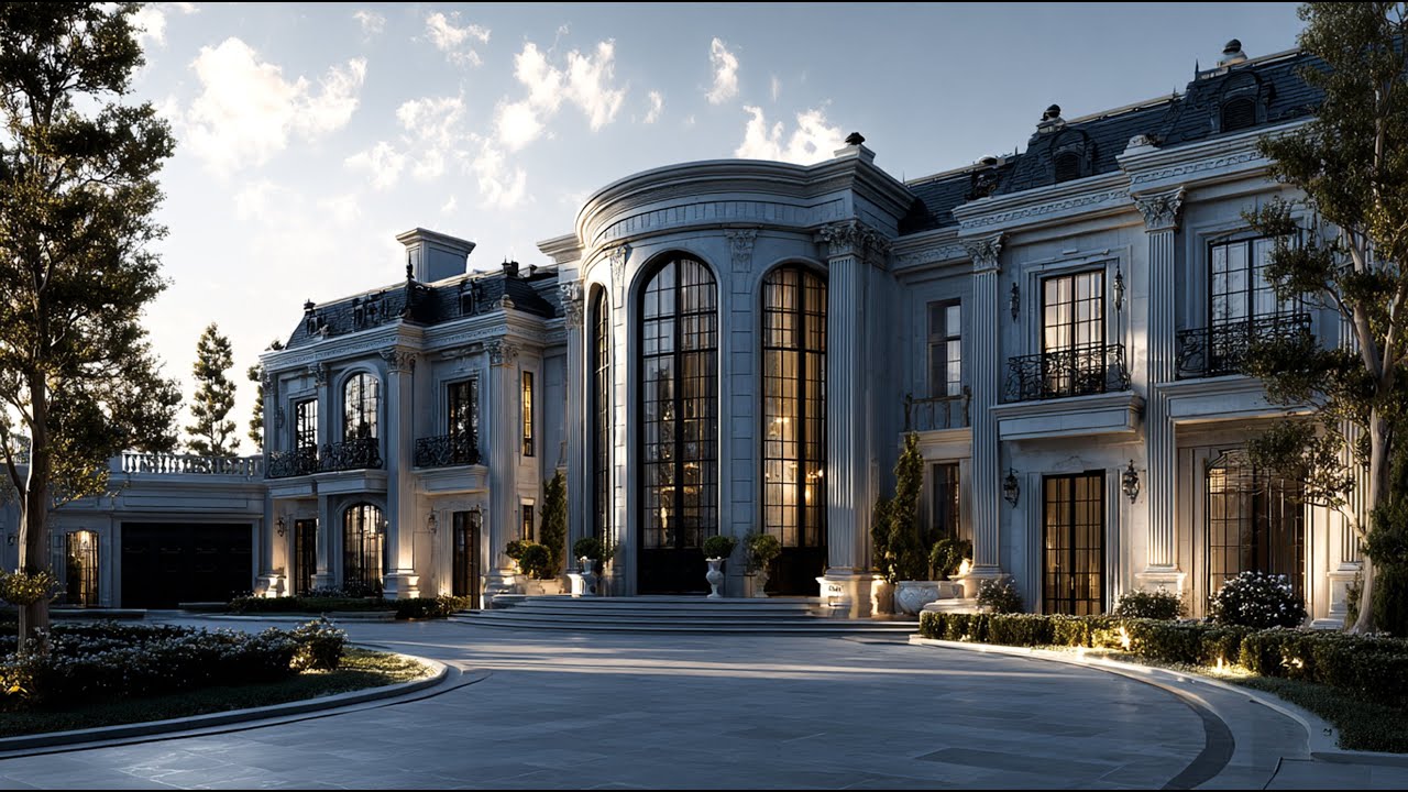 European Chateau Mega Mansion With Modern Luxury Twist - YouTube