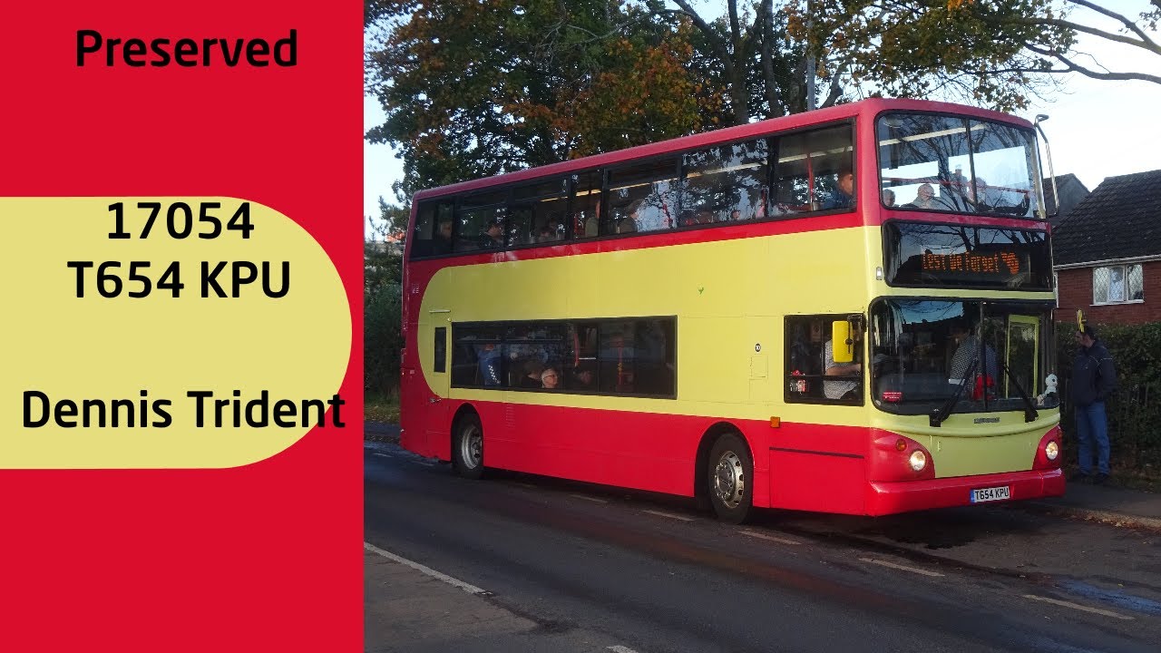 Preserved 17054 T654 KPU Dennis Trident Voith - YouTube