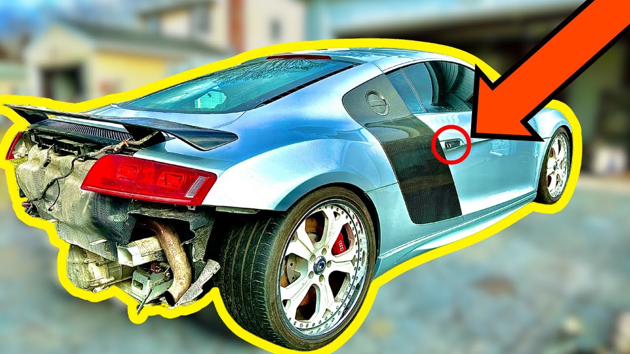 MY CRASHED AUDI R8 DRIVES FOR THE FIRST TIME (ON LAMBO WHEELS!) - YouTube