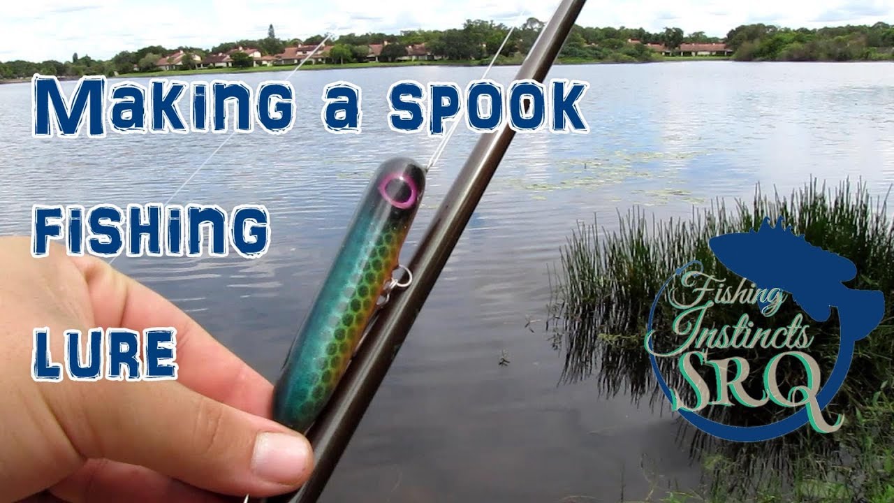Making a spook fishing lure - YouTube