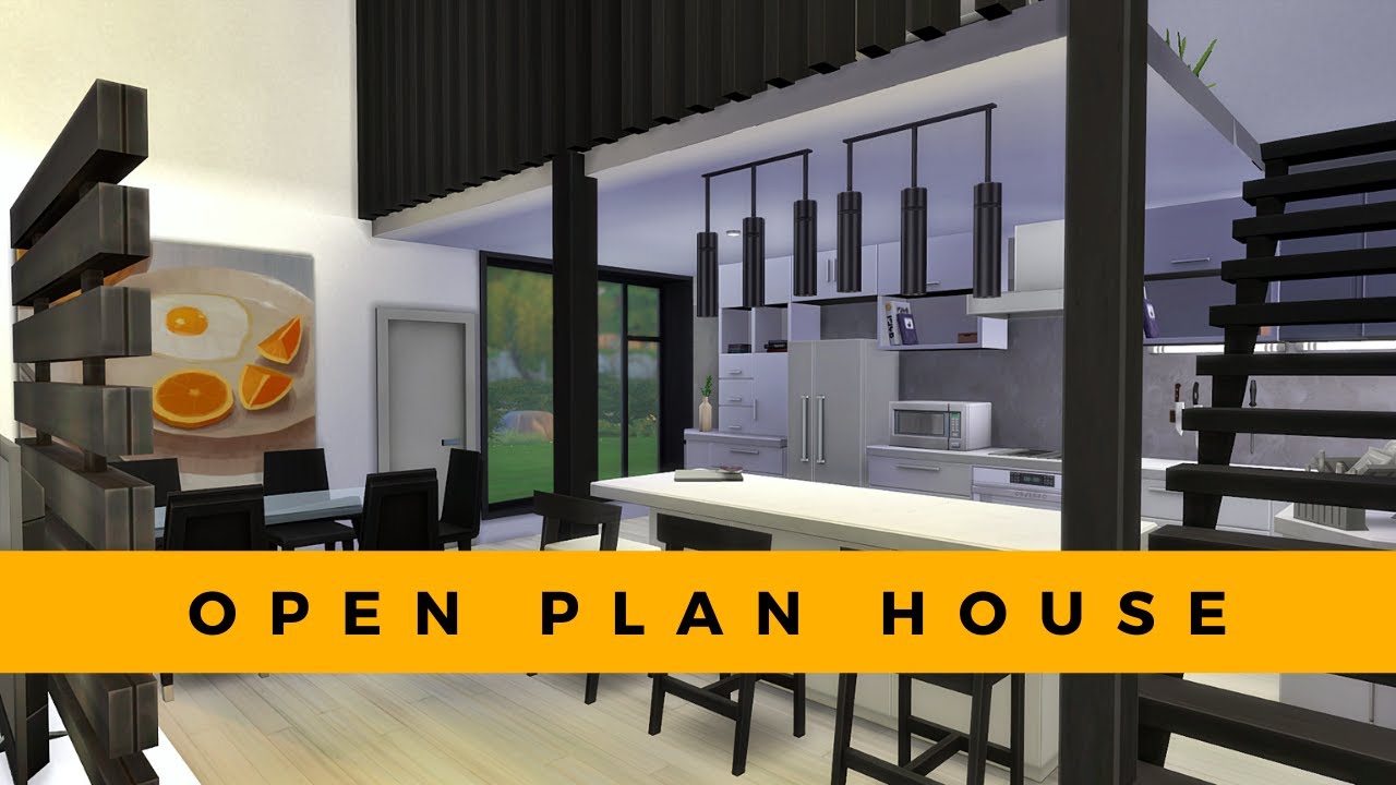 Open Plan House | The Sims 4 | Speed Build - YouTube