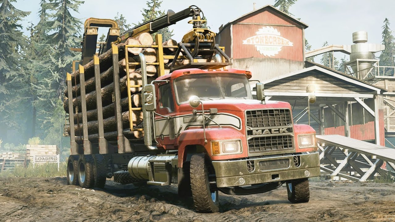 SnowRunner | MACK Pinnacle 'LoggingTruck' - American Wilds 2 - YouTube