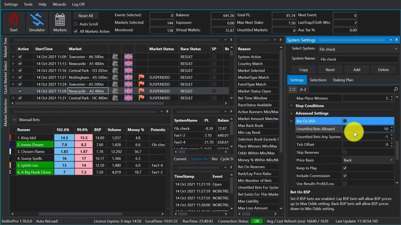 Betbotpro Stream - How to Setup Your System Settings - YouTube