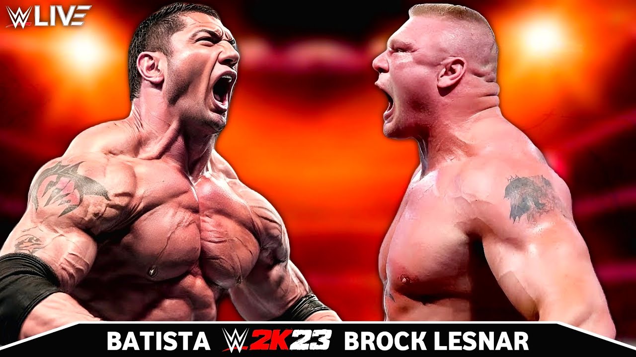 Brock Lesnar vs Batista - WWE Championship Extreme Rules Match At ...