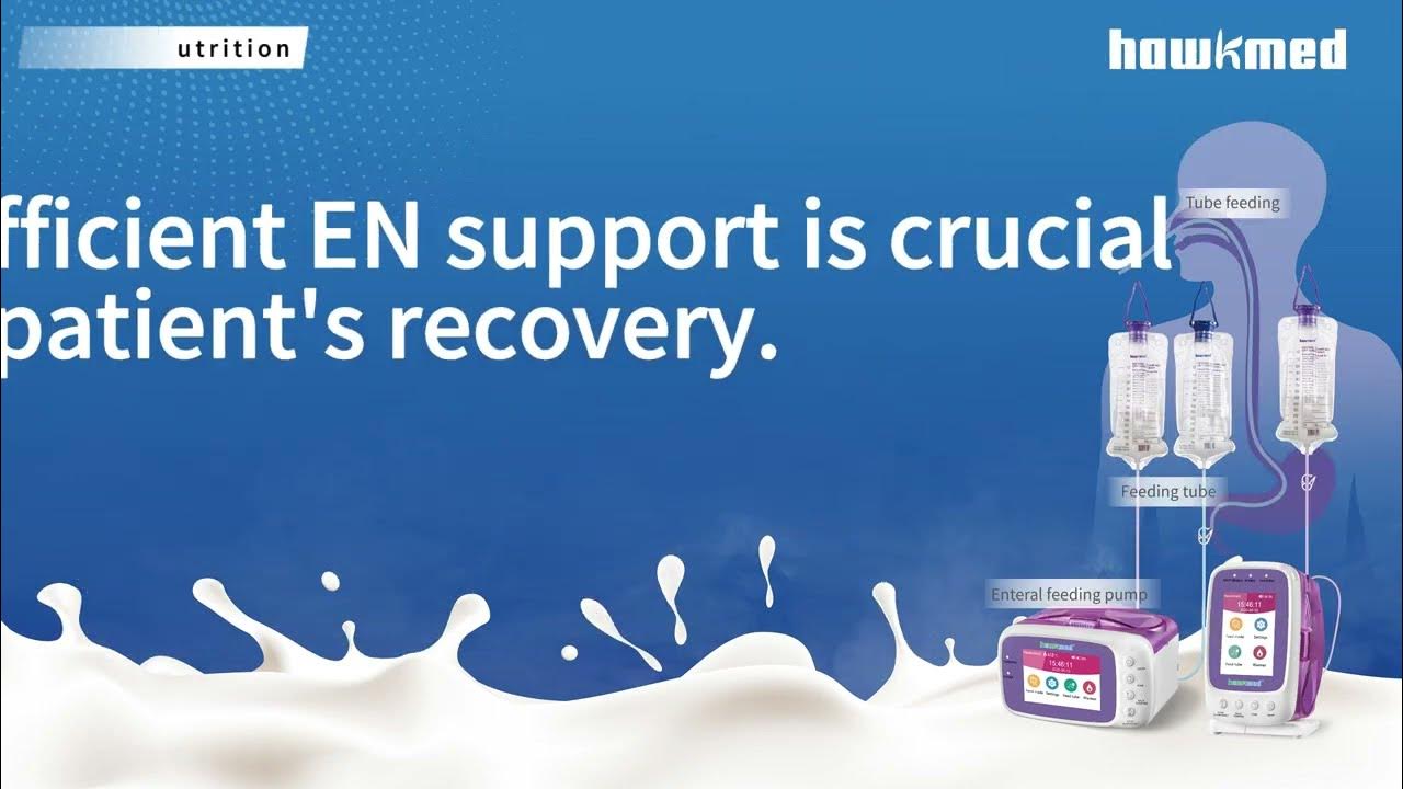 Hawkmed Nutricare 300 enteral feeding pumps respond to clinical feeding needs - YouTube