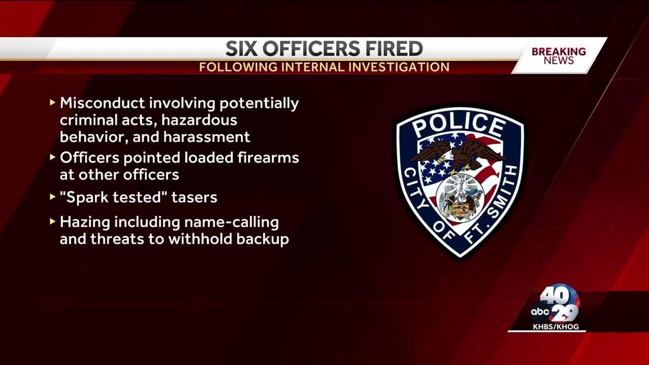 Fort Smith Police Department fires six officers - YouTube