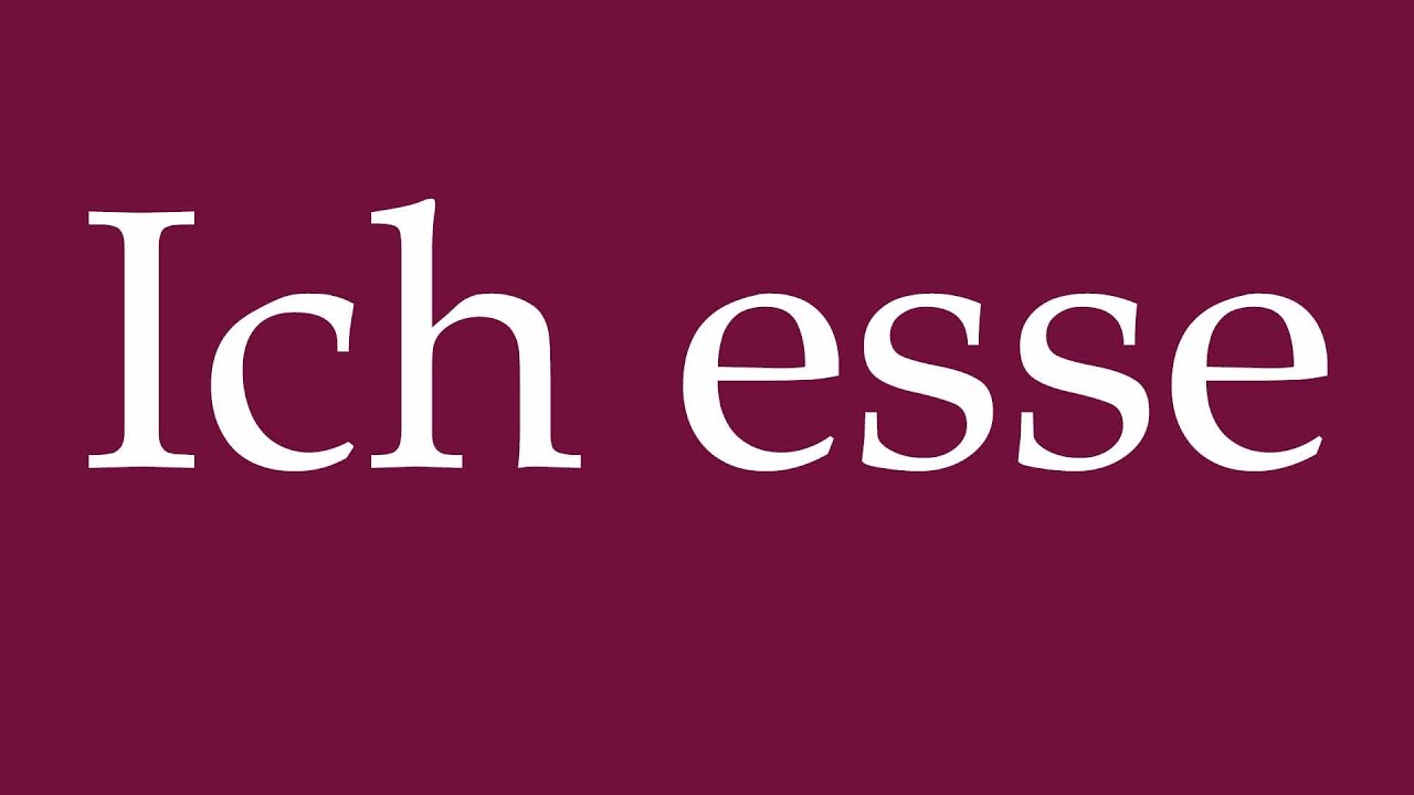 How to Pronounce ''Ich esse'' (I am eating) Correctly in German - YouTube