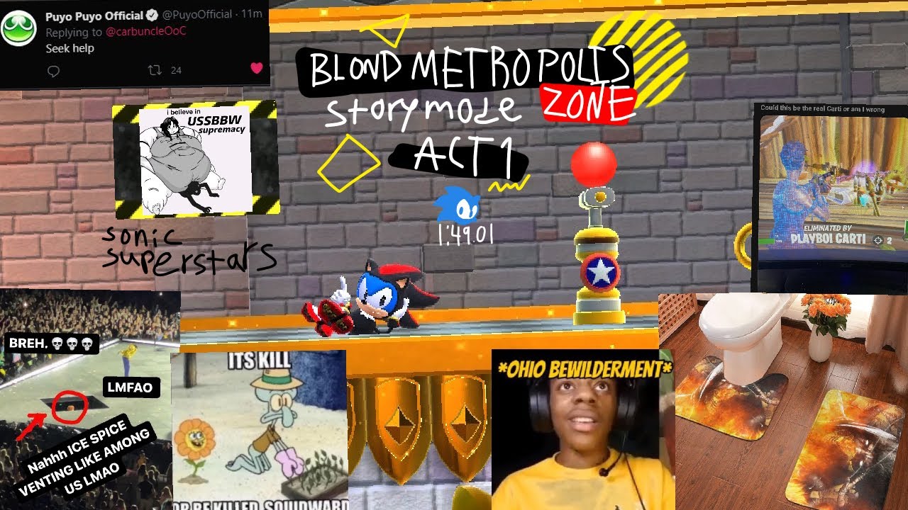 sonic superstars - golden capital zone act 1 story mode speedrun (sonic ...