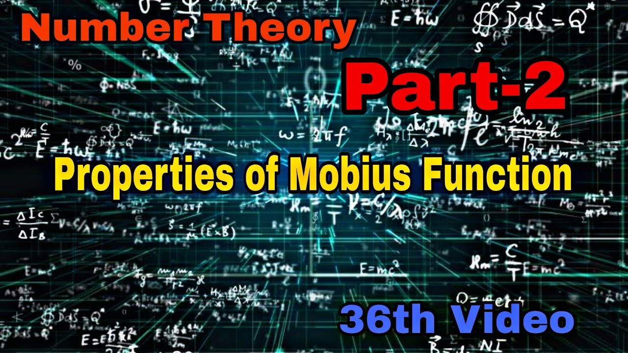Properties of Mobius Function | Part - 2 | 36th Video - YouTube