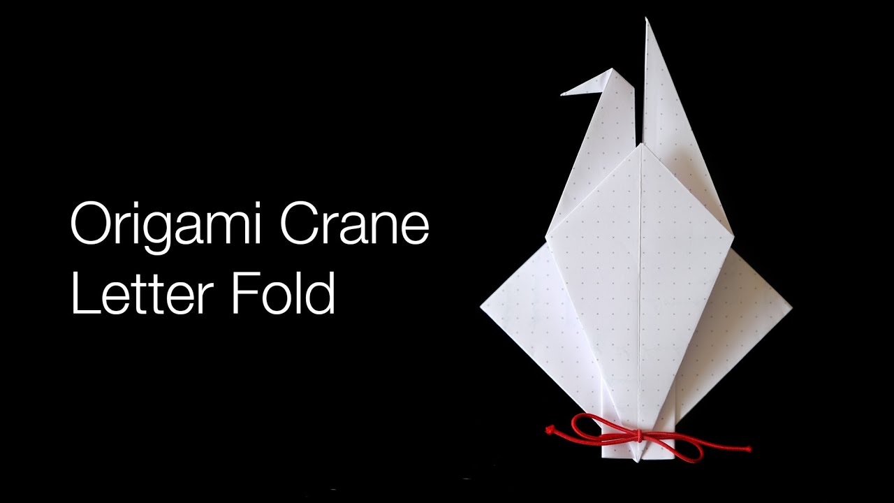 How to fold Origami Crane Letter Fold (Traditional) - YouTube