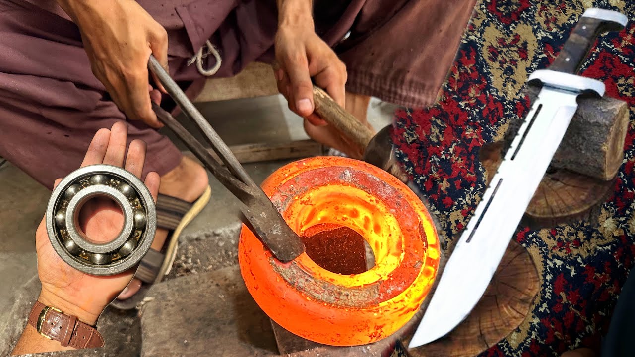 Forging a Chinese Dao Sword from a Giant Bearing - Sharp and Powerful ...