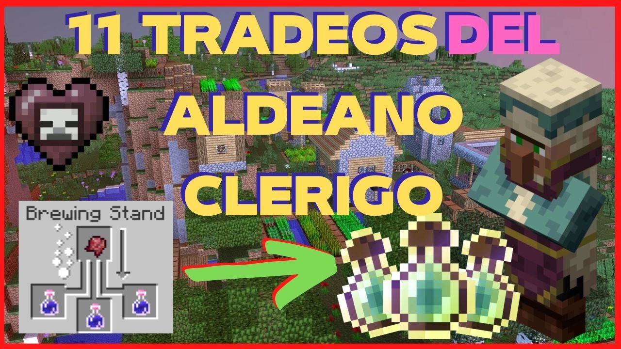 11 TRADEOS del ALDEANO CLERIGO en MINECRAFT 1.19 Y 1.20!!! | Minecraft ...