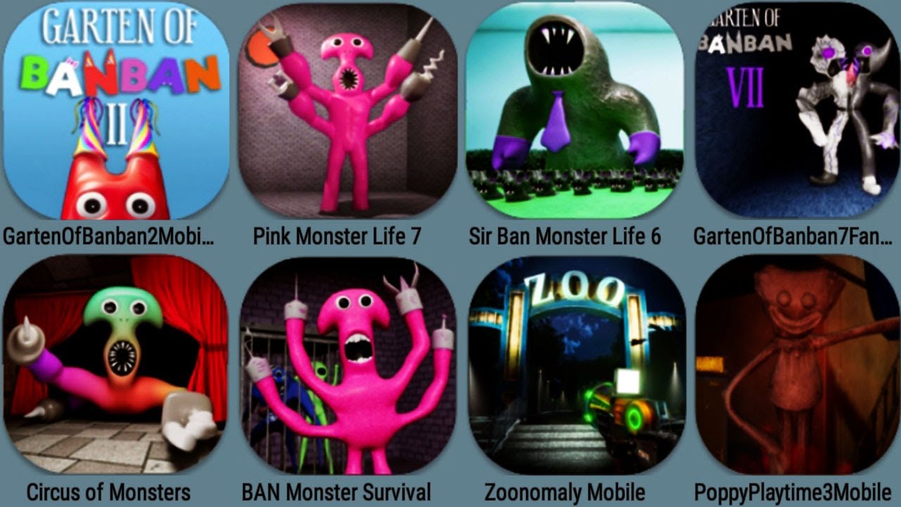 Garten Of Banban Mod, Pink Monster 7, Banban 7 Demo, Ban Monster ...