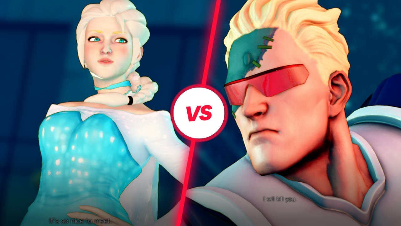 KOLIN (Elsa Frozen) vs NASH (Captain Commando) - Street Fighter V ...