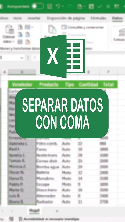 COMO SEPARAR DATOS POR COMAS EN EXCEL #Excel #Exceltips #Exceltutorial #Shorts #Youtubeshorts # ...