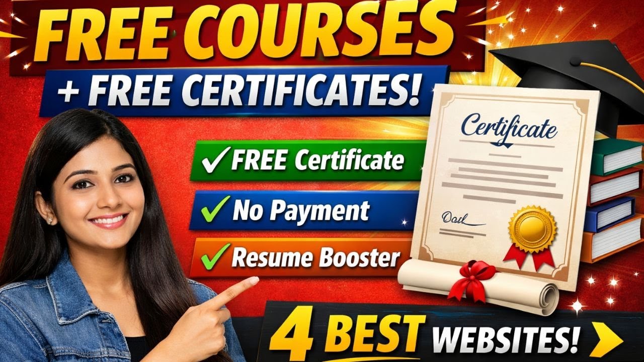 Free Online Courses with Certificate | Top 4 Trusted Websites (2026 ...