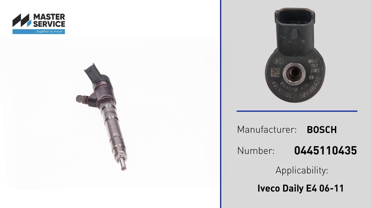 0445110435 Форсунка Bosch Injector 2.3 MJET Fiat Ducato 06-14,Iveco ...