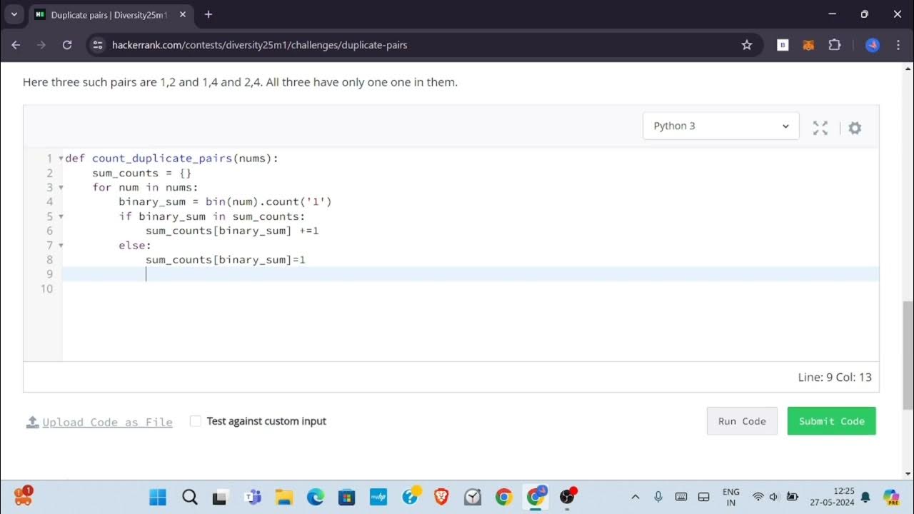 Duplicate Pairs - Hackerrank Problem - YouTube