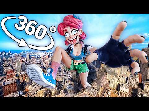 Scarlet Skips - City in 360° Video | VR / 8K | (Scarlet Skips fun animation)
