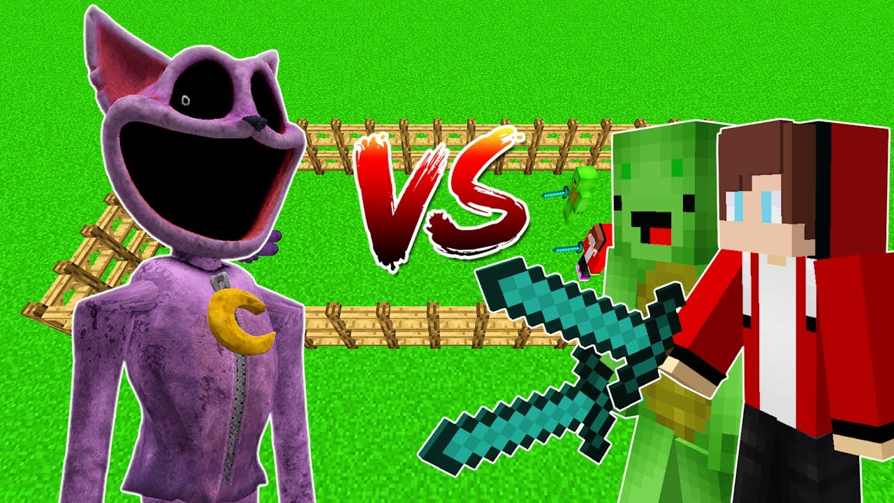 REAL CATNAP MONSTER VS MIKEY & JJ! - SCARY MINECRAFT MOB BATTLE ...