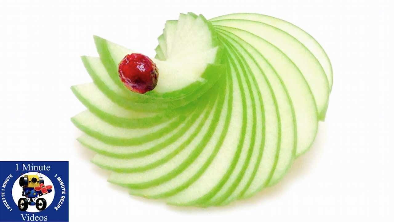 How to Make a Hand Fan with an Apple / Food Art, Cutting Skills ...