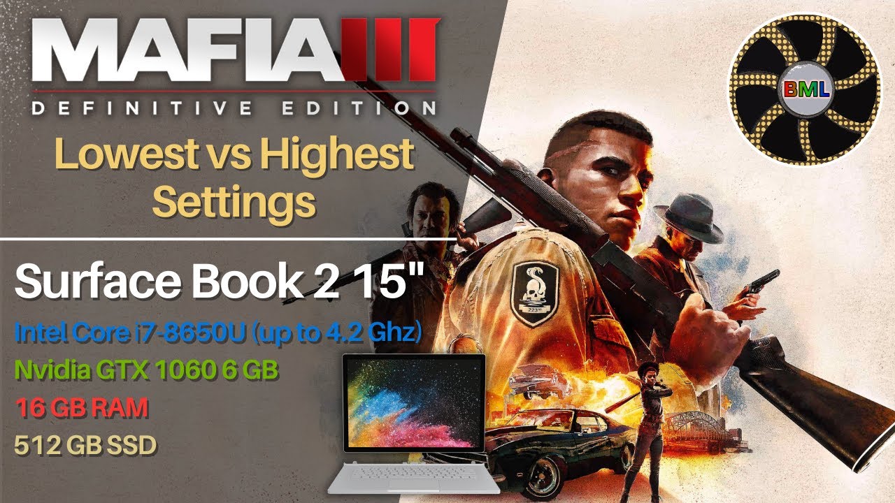 Mafia 3 Benchmark - GTX 1060 Mobile 6GB, i7-8650U @ 1.9Ghz (4.2Ghz ...