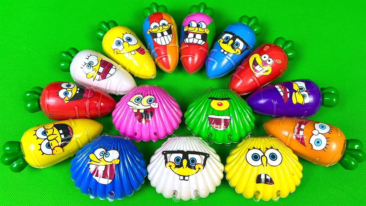 Spongebob Squarepants - Finding Mini Carrot with Seashell SLIME ...
