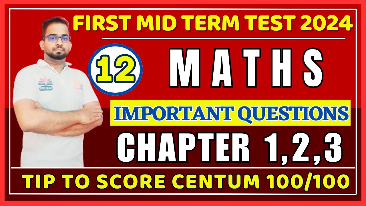 12th Maths 1st Mid Term Important 2m,3m,5m Questions | 1st Mid Term ...
